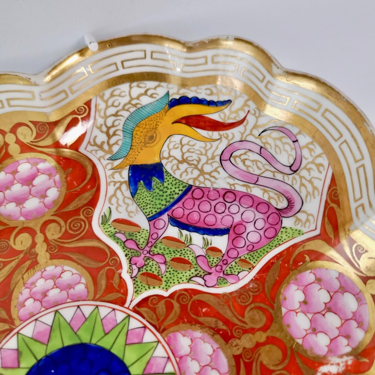 Square Porcelain Dish, Barr Flight and Barr, Dragons in Compartments ...