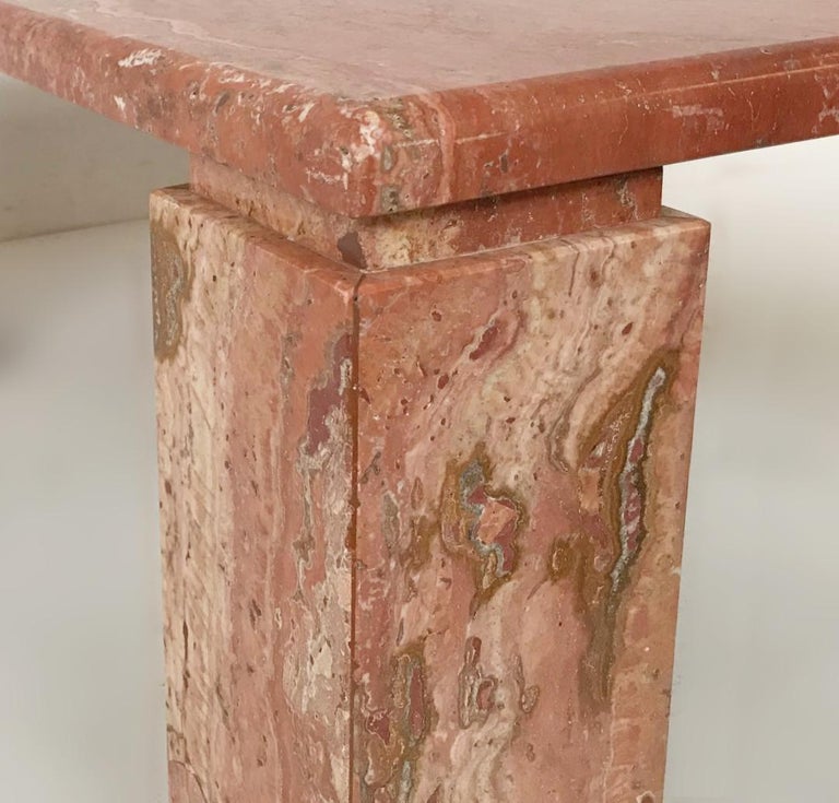 Square Red Travertine Coffee Table at 1stDibs