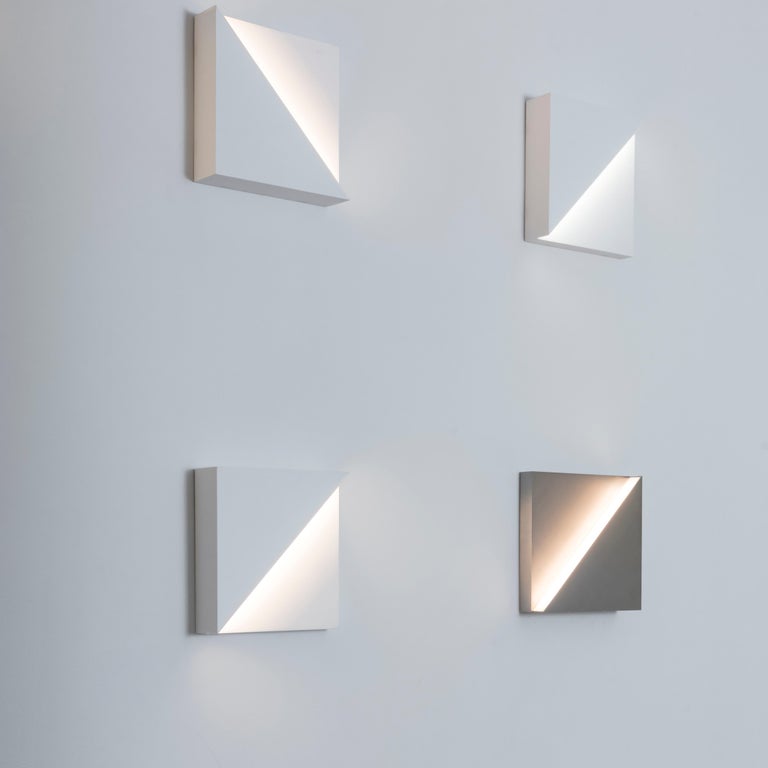 Square Sconce in Satin Nickel For Sale at 1stDibs