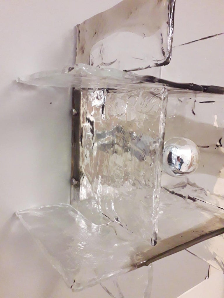 Square Sconces by Carlo Nazon for Mazzega, 5 Available For Sale at 1stDibs