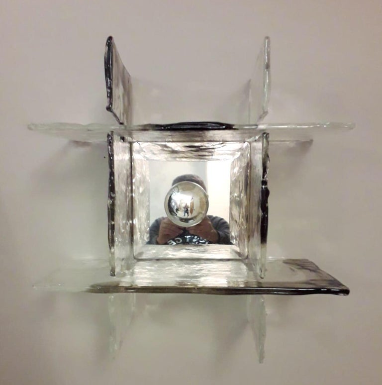 Square Sconces by Carlo Nazon for Mazzega, 5 Available For Sale at 1stDibs