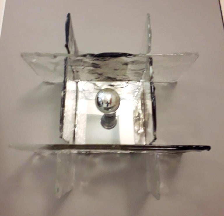 Square Sconces by Carlo Nazon for Mazzega, 5 Available For Sale at 1stDibs