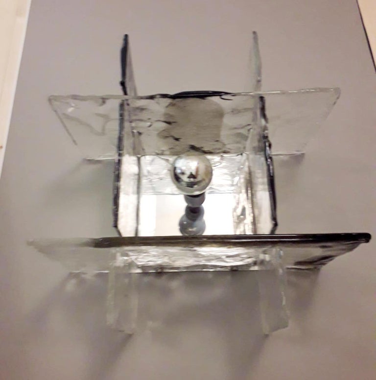 Square Sconces by Carlo Nazon for Mazzega, 5 Available For Sale at 1stDibs