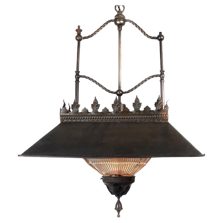 Square Shade Prismatic Gas Lamp at 1stDibs