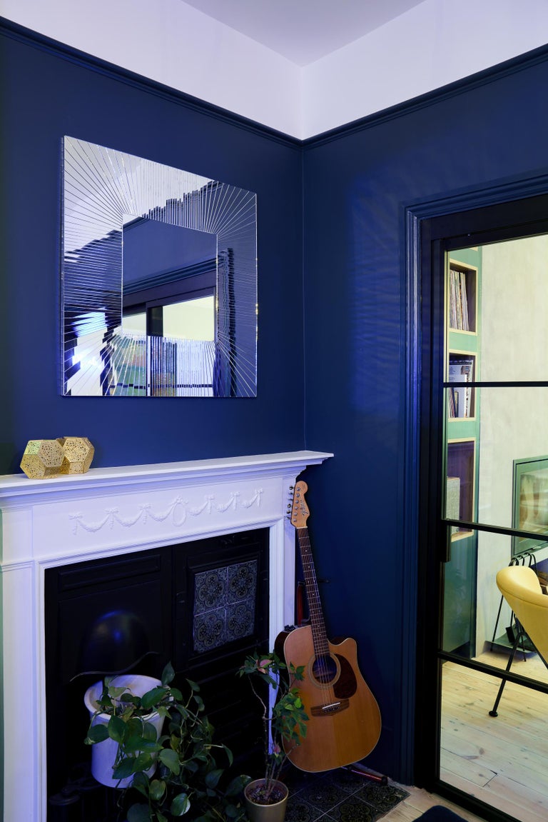 Square Sunray Mosaic Mirror, Handmade in UK by Claire Nayman For Sale ...