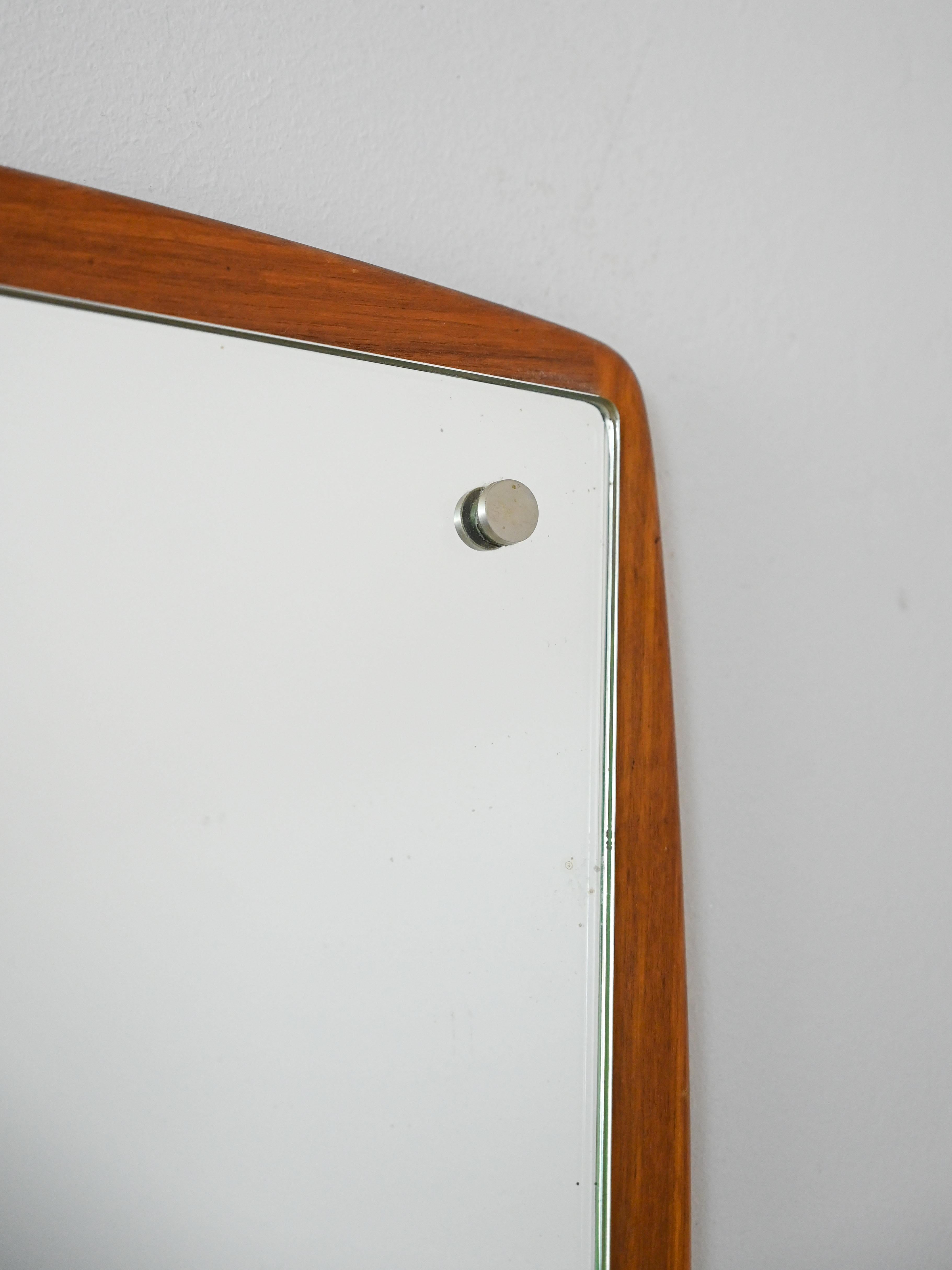 Square Teak Mirror For Sale at 1stDibs