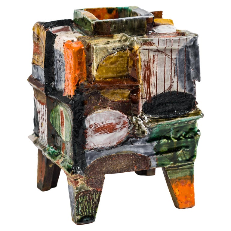 Square Terracotta Vessel For Sale at 1stDibs