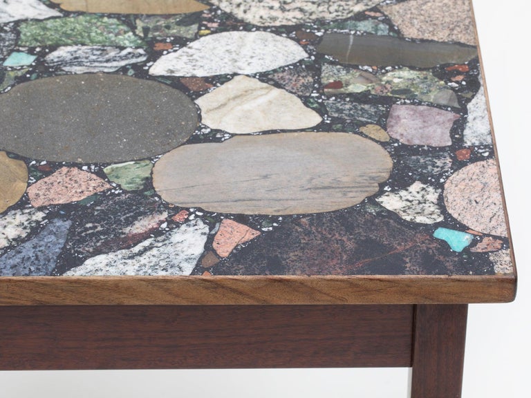 Square Terrazzo Coffee Table by Erling Viksjø For Sale at 1stDibs
