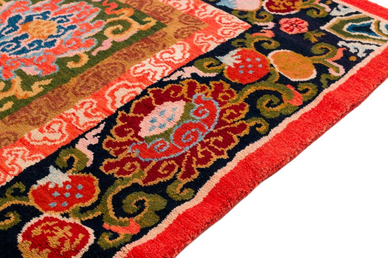Square Tibetan Area Rug/Meditation Mat at 1stDibs