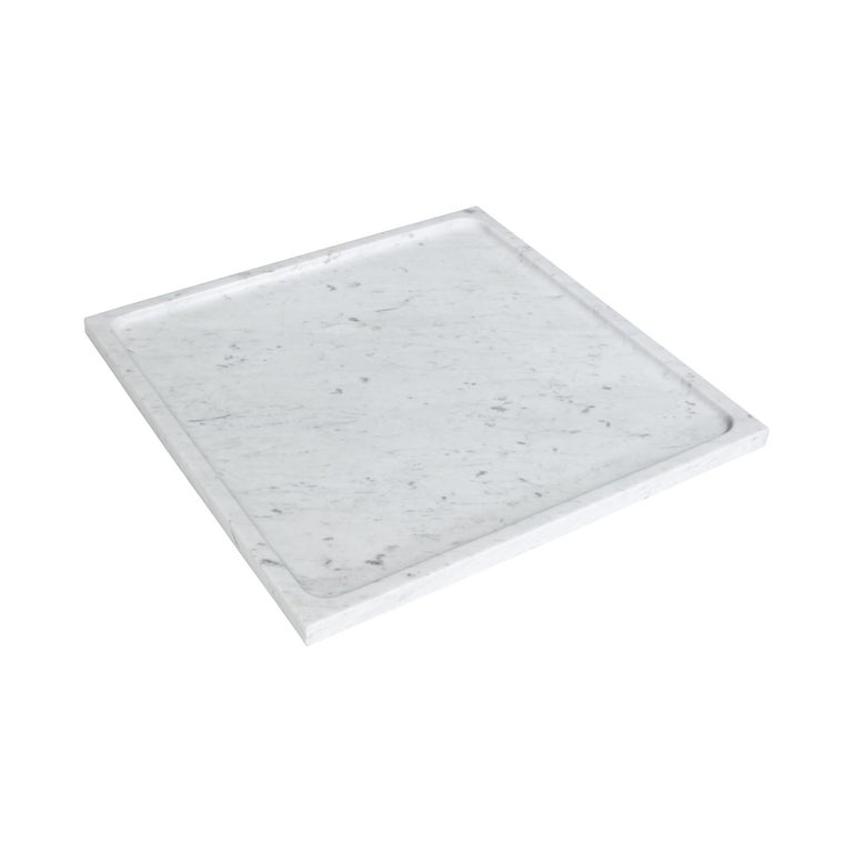 Square Tray - Carrara Marble For Sale at 1stDibs
