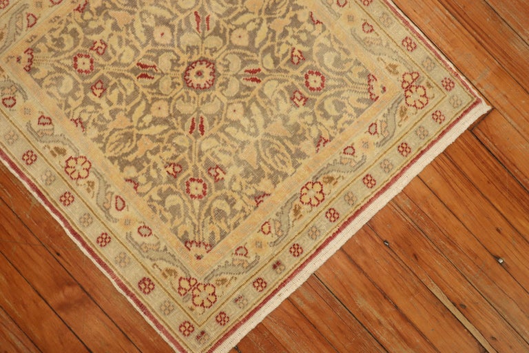 Square Vintage Turkish Brown Crimson Red 20th Century Rug For Sale at ...