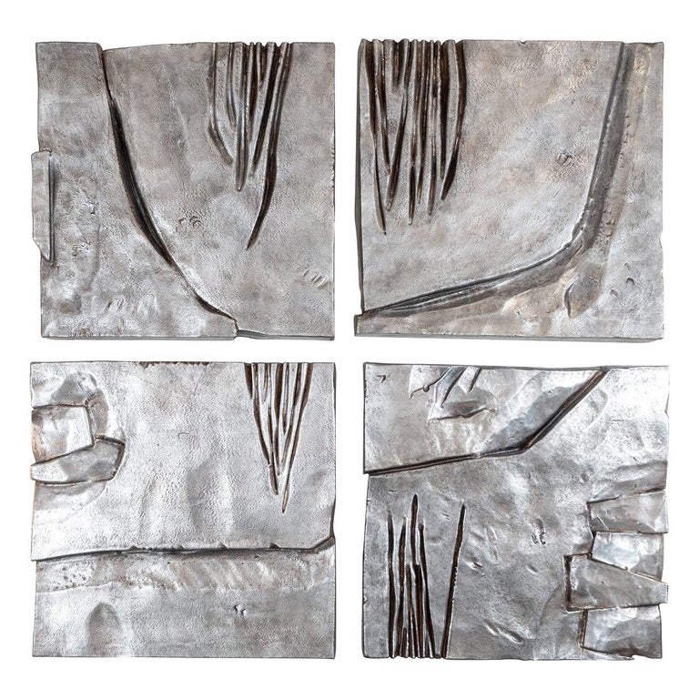 Square Wall Appliqué / Sculpture For Sale at 1stDibs