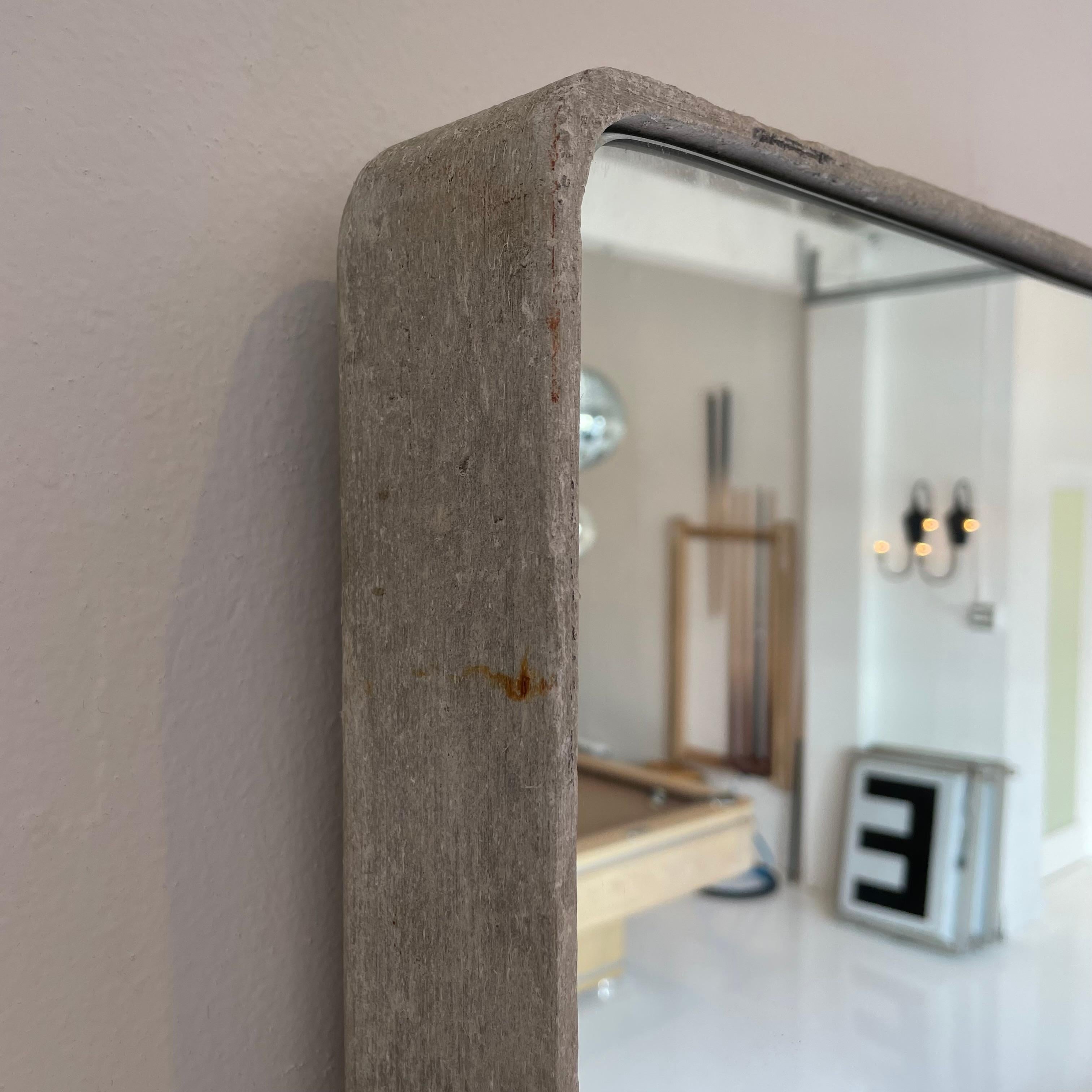 Square Willy Guhl Concrete Mirror, 1960s Switzerland For Sale at 1stDibs