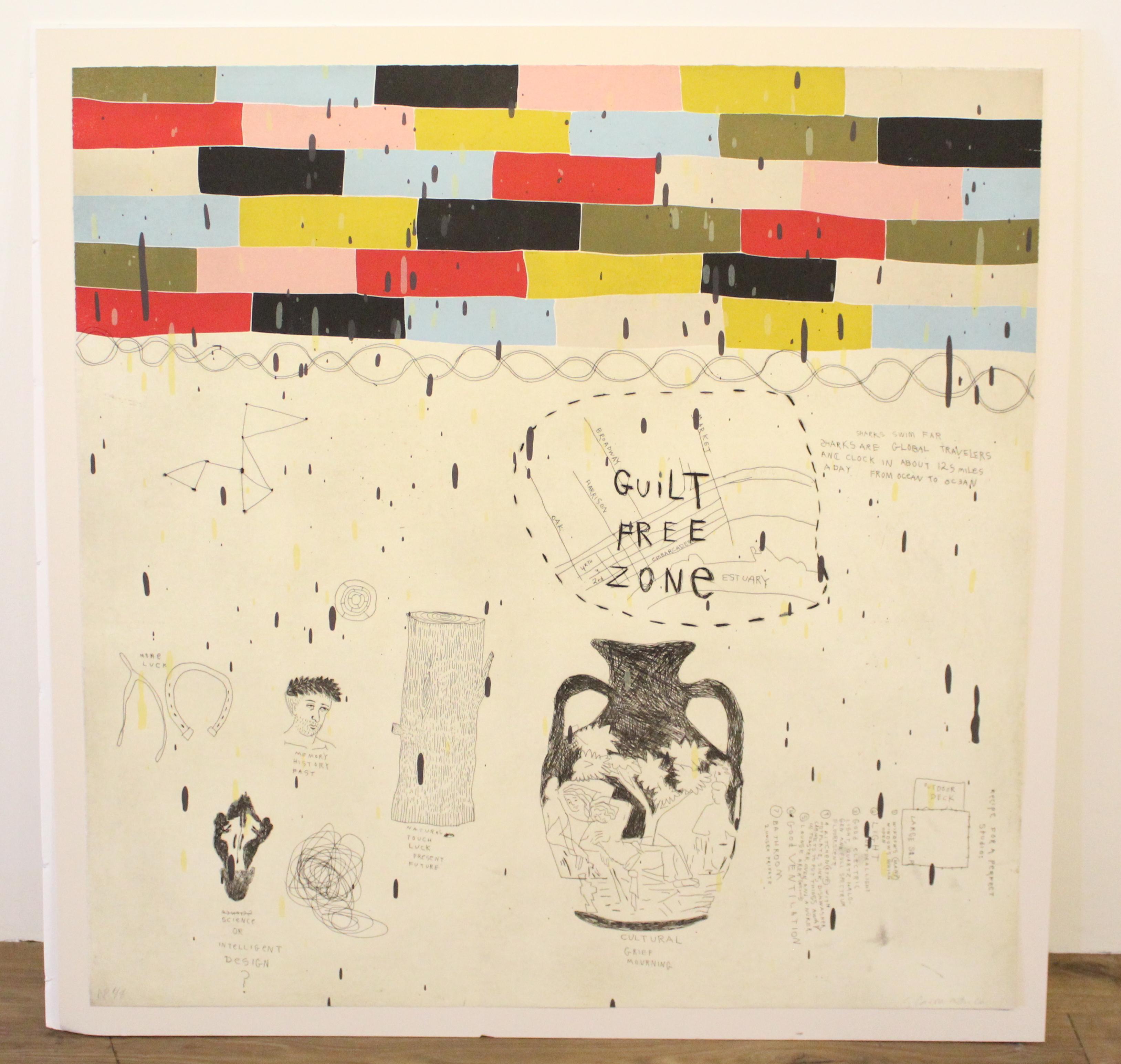 Squeak Carnwath Abstract Prints - 7 For Sale at 1stDibs
