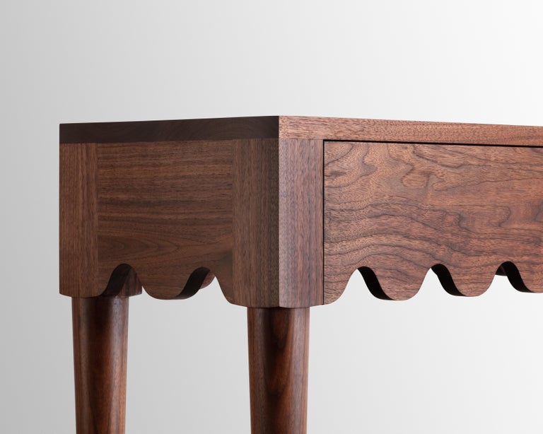 Squiggle Console Table / Hand Sculpted Walnut For Sale at 1stDibs ...
