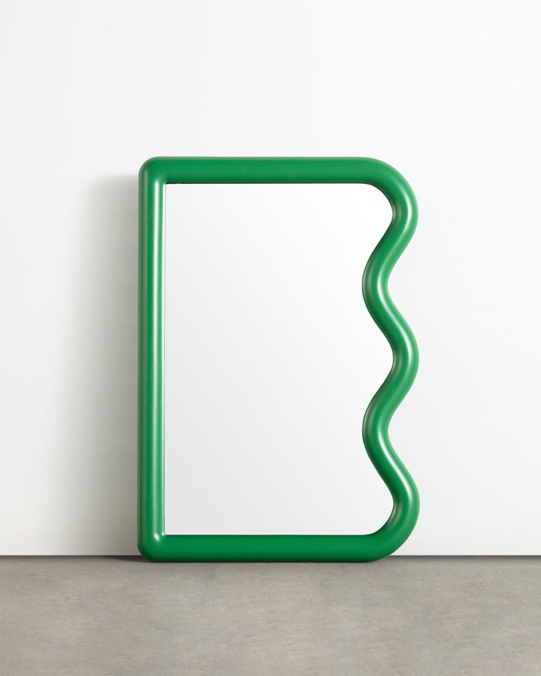 Squiggle Mirror / Lacquered Finish For Sale at 1stDibs