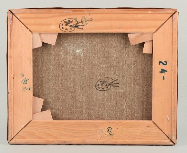 Søren Edsberg 'B. 1945', Denmark, Oil on Canvas, Exterior of Snowy ...