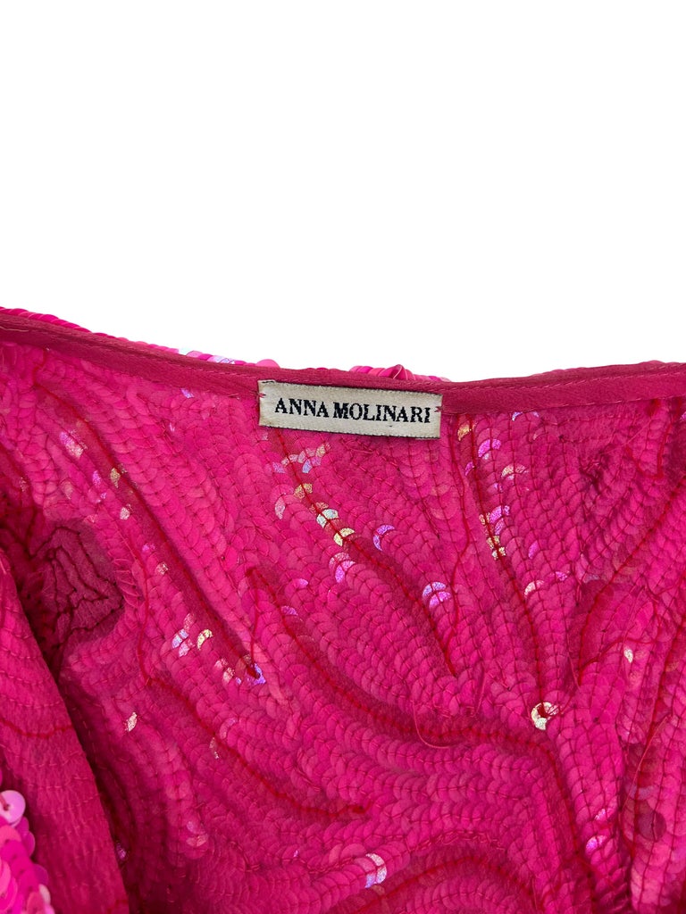 SS 2000 Anna Molinari Sequin Top For Sale at 1stDibs