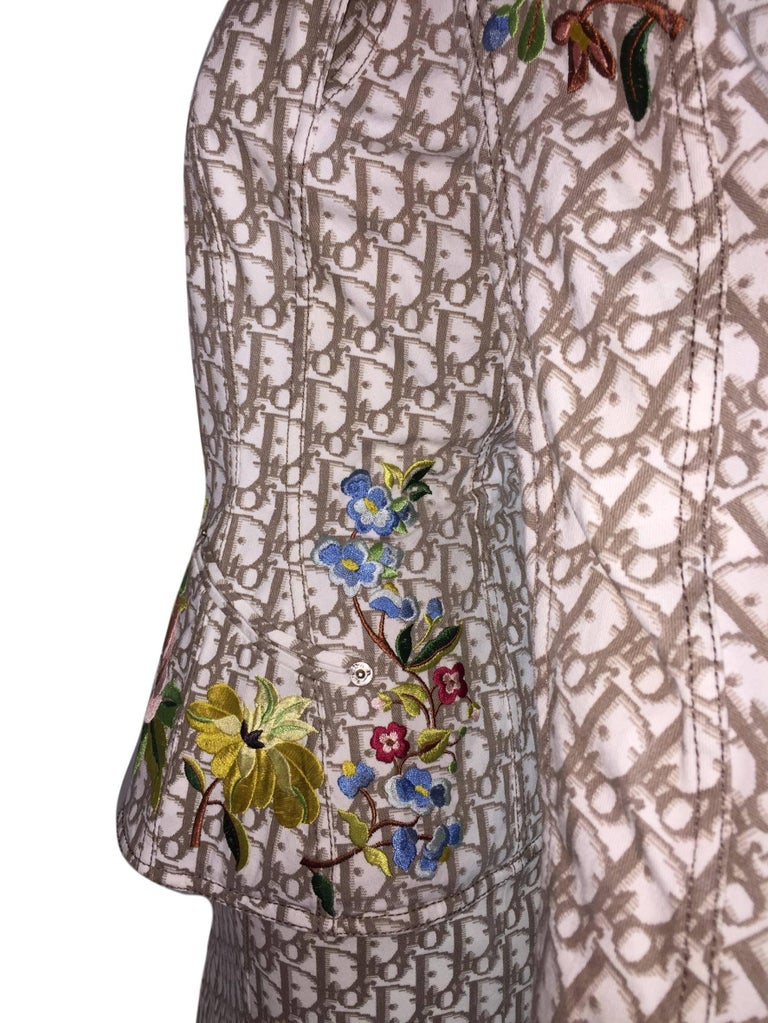 S/S 2005 Christian Dior by John Galliano Embroidered Monogram Skirt ...