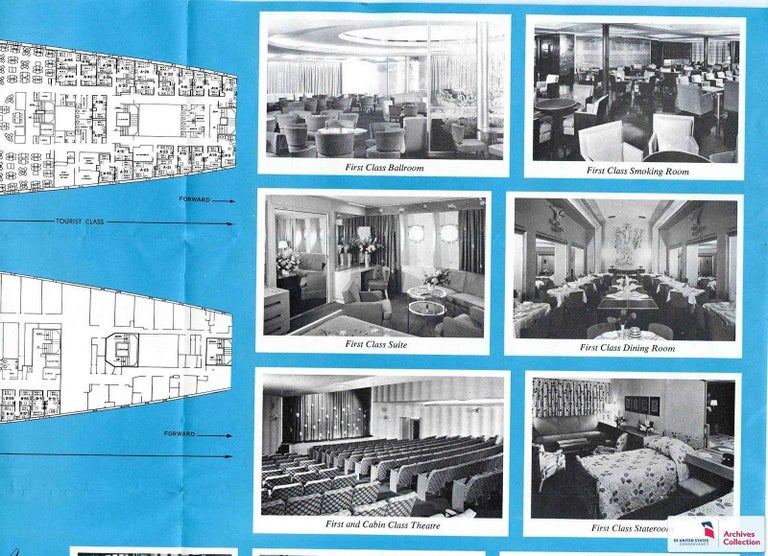 SS United States Sign Notice and Information for Passengers For Sale at ...