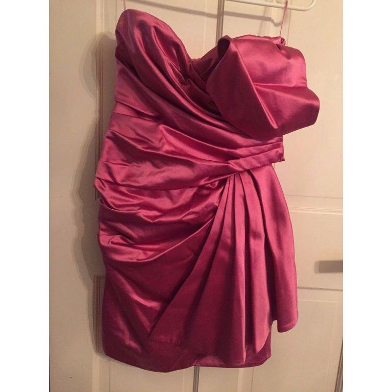 SS15 Moschino Couture Jeremy Scott Barbie Satin Sleeveless Pink Mini ...