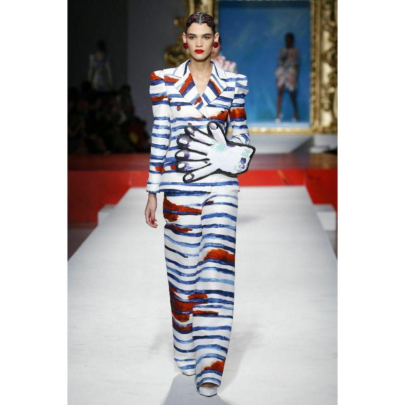 SS20 Moschino Couture Jeremy Scott Picasso Oversized Hand White Leather ...