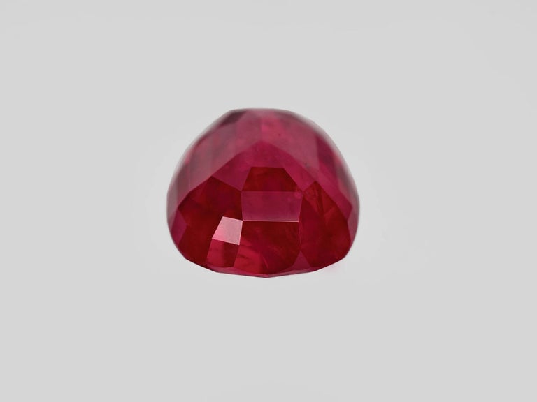 SSEF Switzerland 6.50 Carat Burma Ruby No Heat Diamond Platinum Gold ...