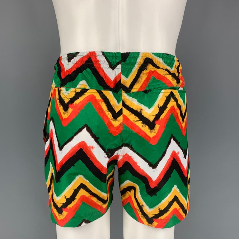 SSS WORLD CORP. Size XS Multi-Color Print Polyamide Drawstring Swim ...