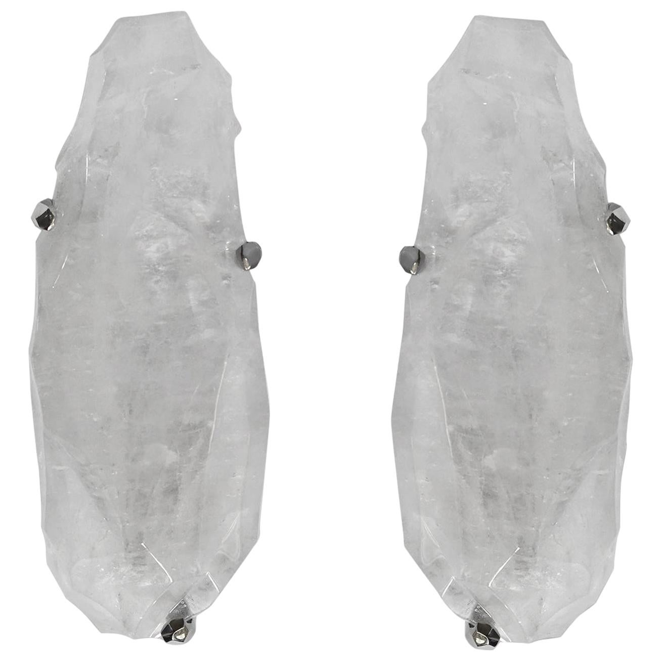 Arc Rock Crystal Sconces by Phoenix For Sale at 1stDibs