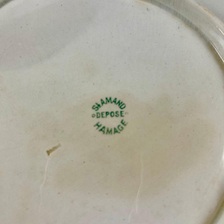 St. Amand Art Nouveau French Majolica Glazed Asparagus and Artichoke ...