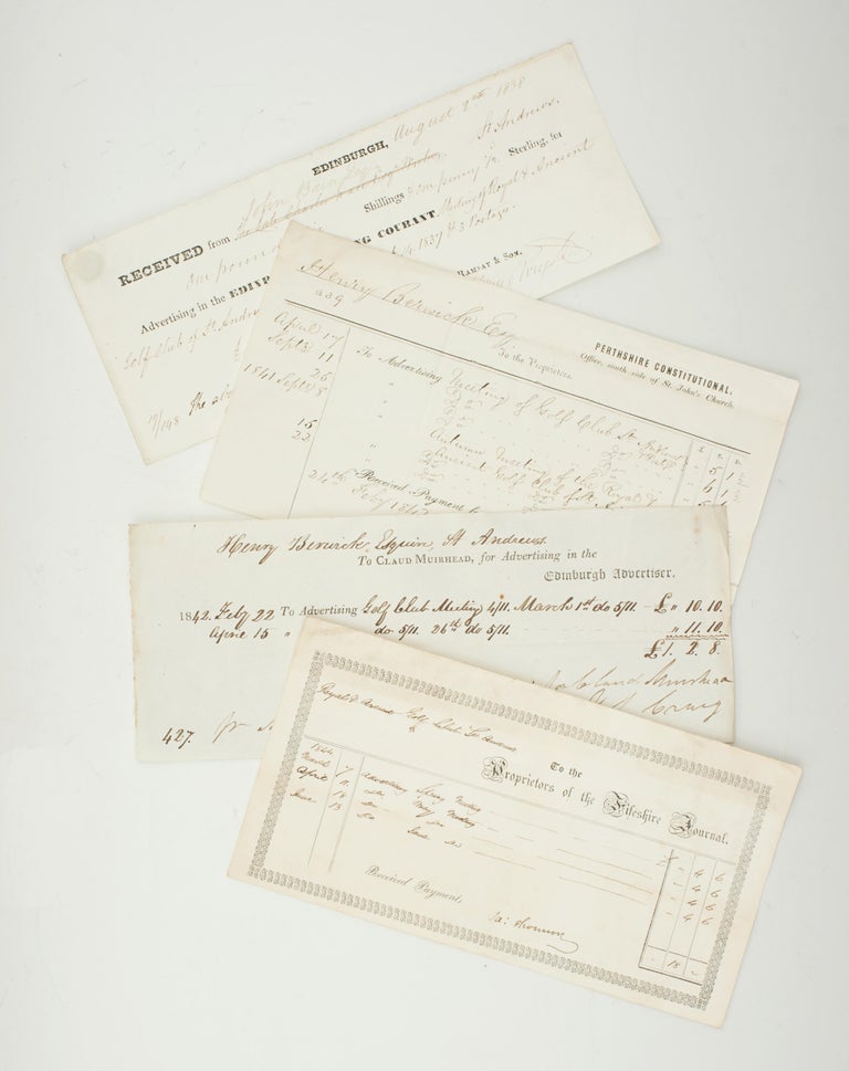 St Andrews, Royal and Ancient Golf Club Paper Receipt at 1stDibs