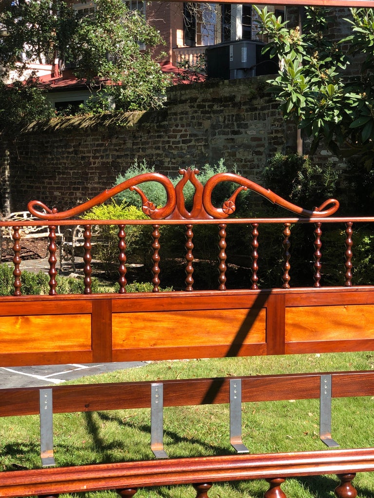 St. Croix Danish West Indies Mahogany King Size Four-Poster Bed, 19th ...