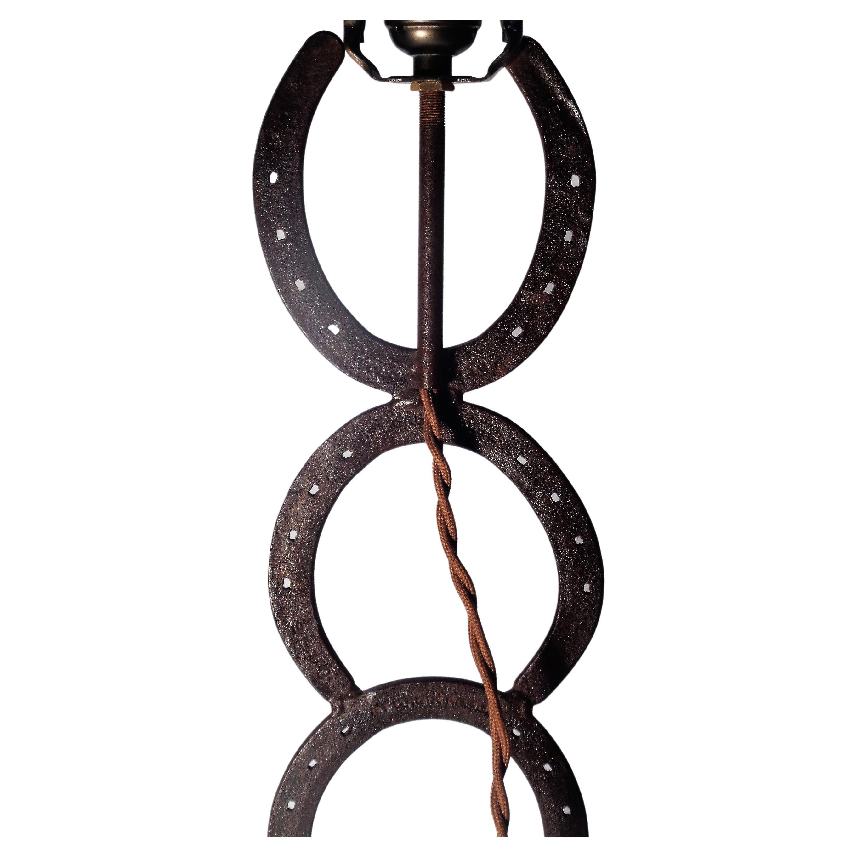 Iron Horseshoe Table Lamp For Sale at 1stDibs | horseshoe lamps, horse ...