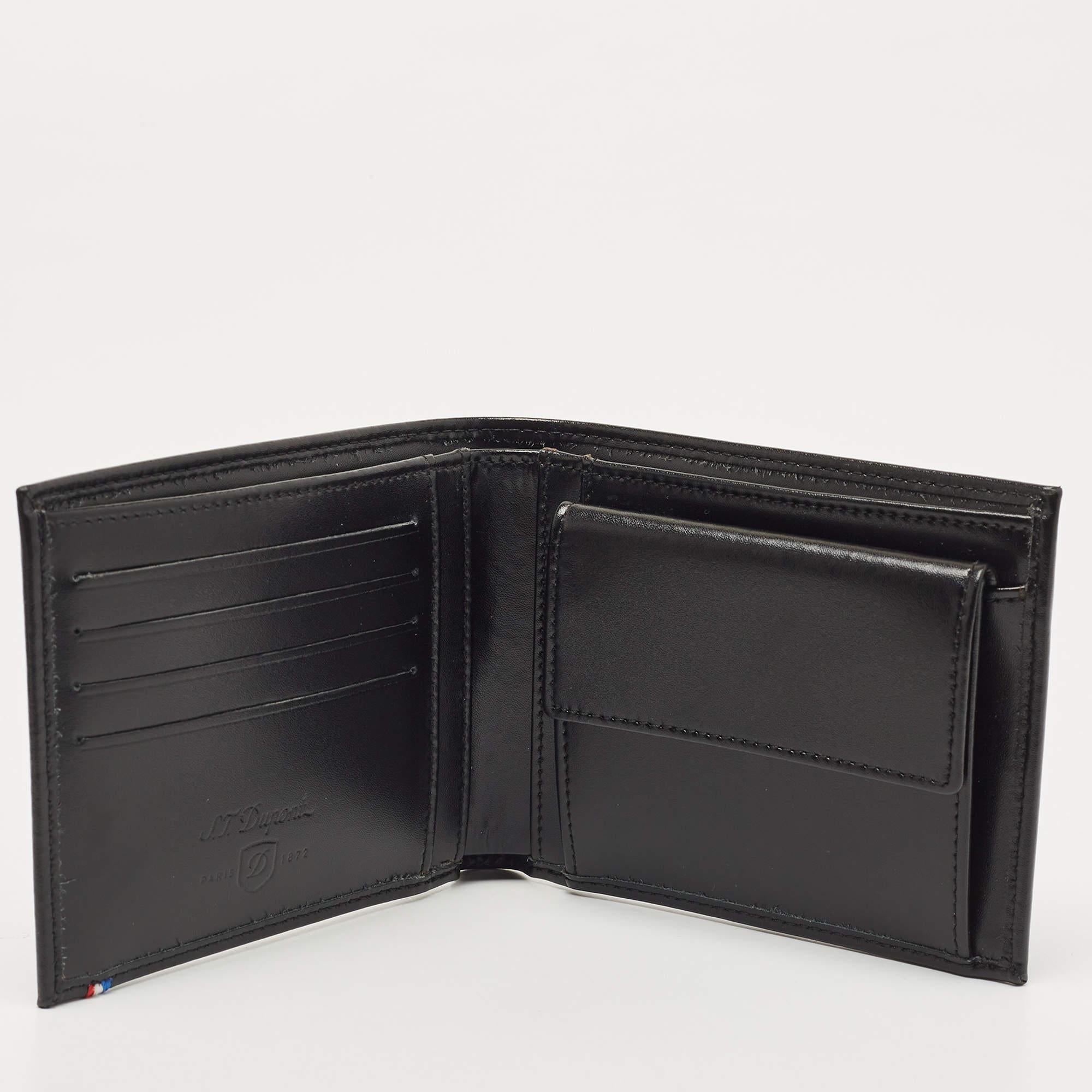S.T. Dupont Black Leather Bifold Wallet For Sale at 1stDibs