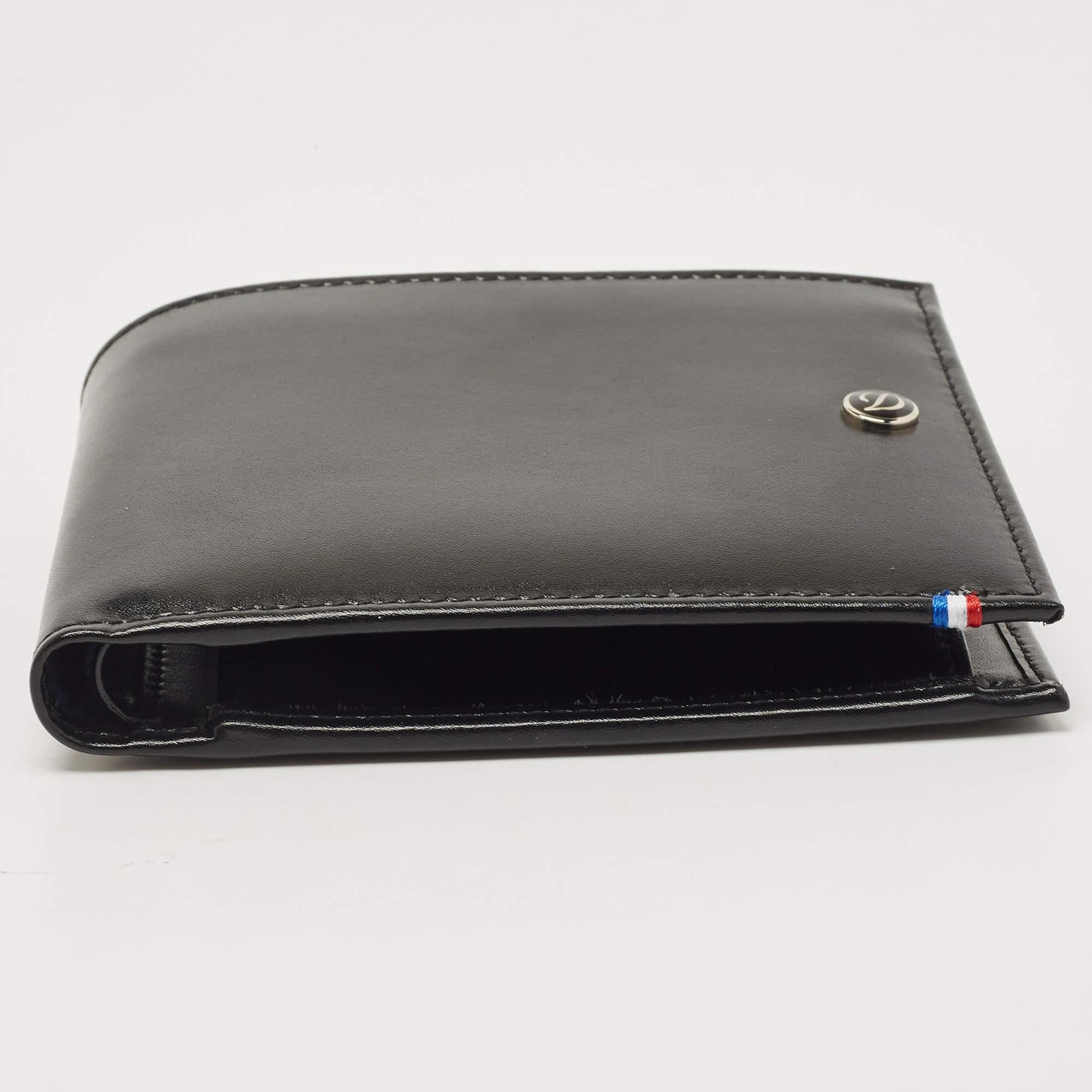 S.T. Dupont Black Leather Bifold Wallet For Sale at 1stDibs