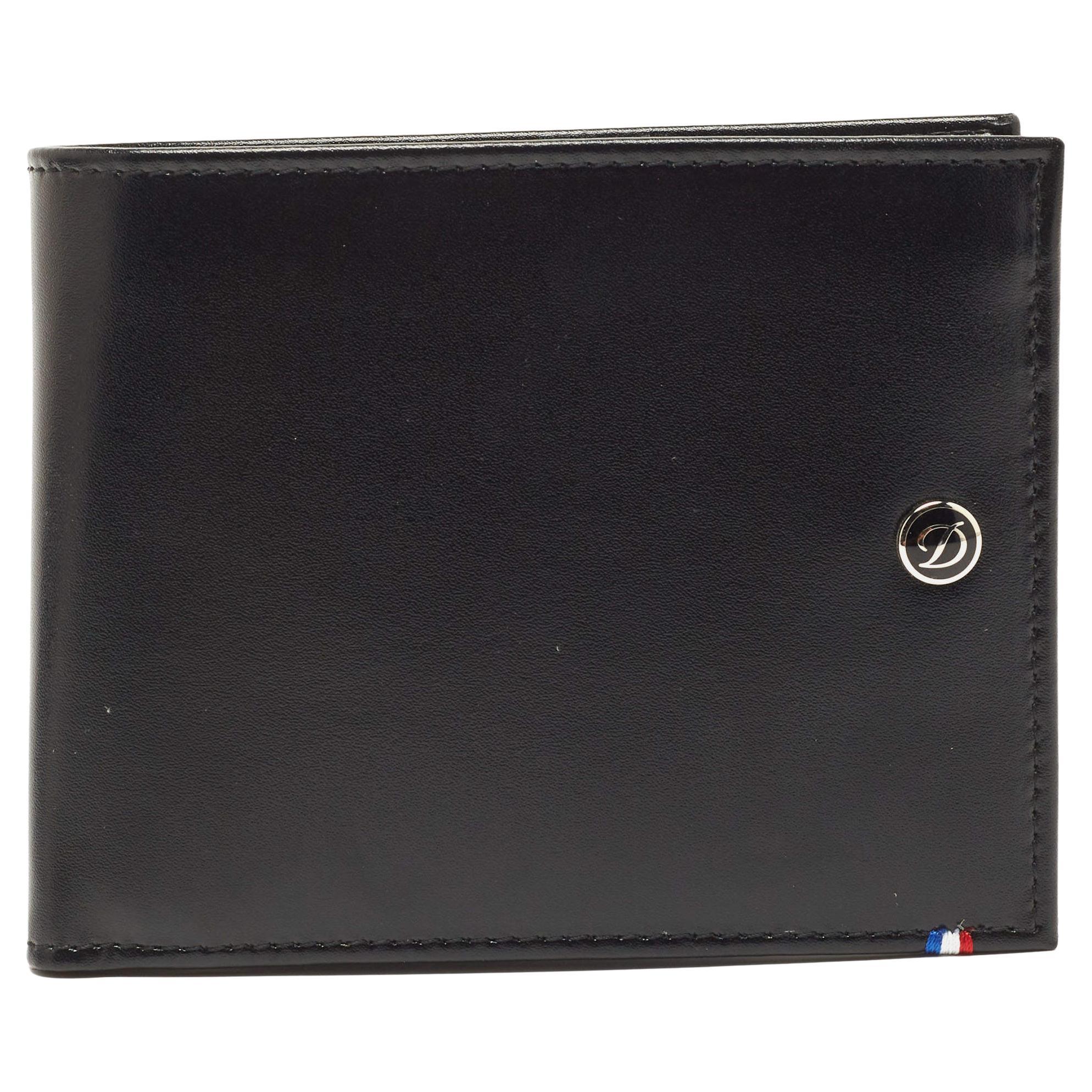 S.T. Dupont Black Leather Bifold Wallet For Sale at 1stDibs