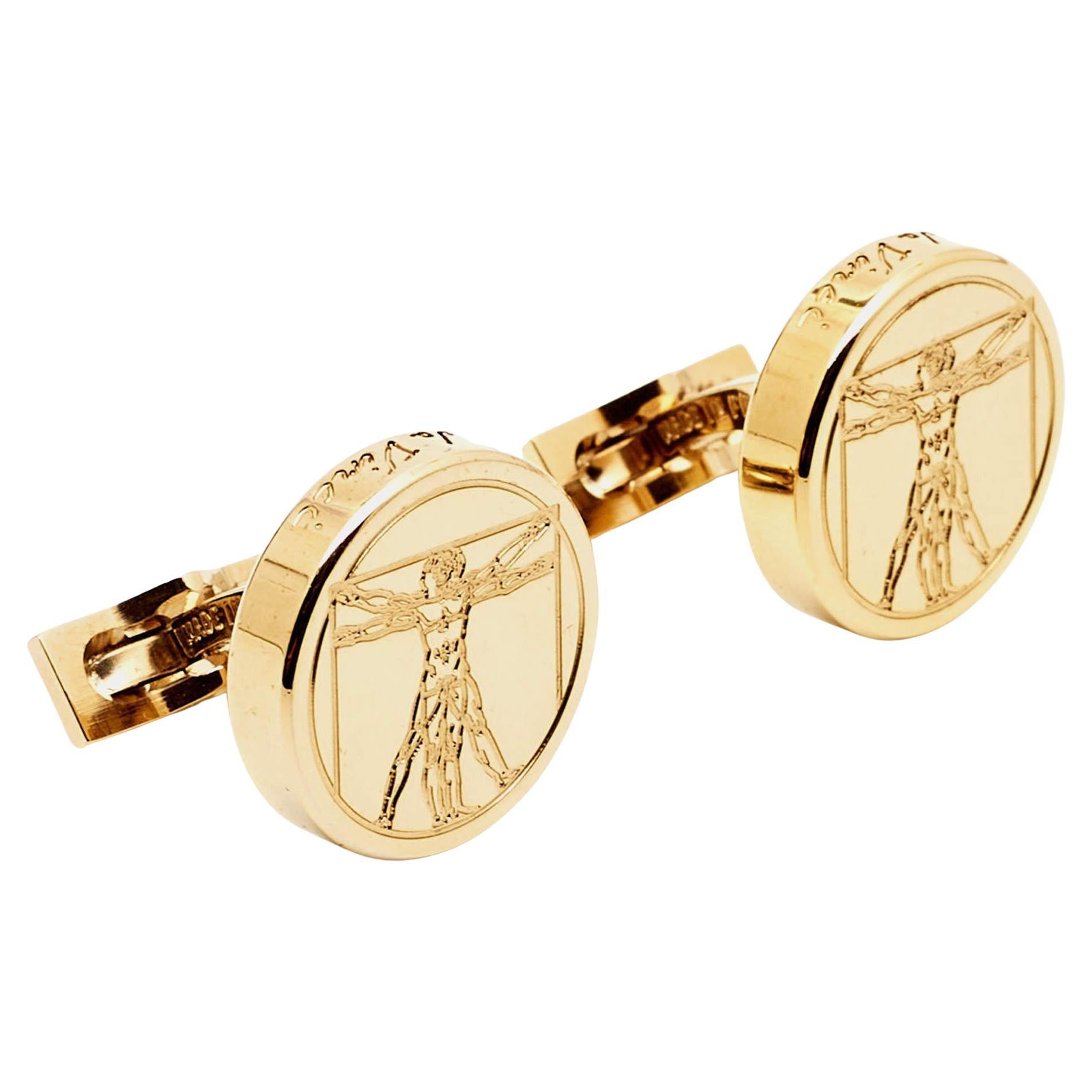 S.T. Dupont Da Vinci Limited Edition Gold Tone Cufflinks For Sale at ...