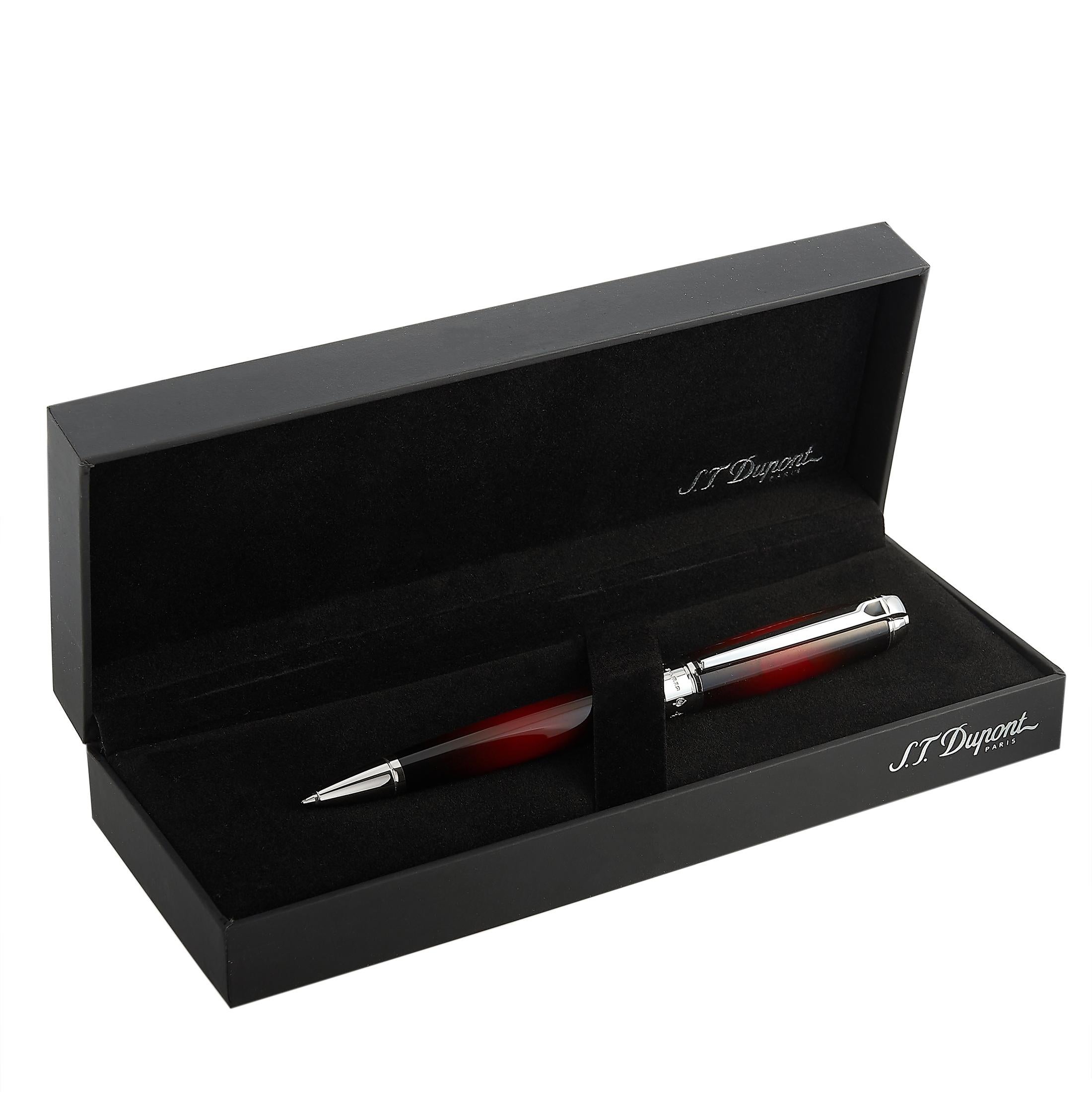S.T. Dupont Line D Atelier Red Sunburst Medium Ballpoint Pen 415106M at ...