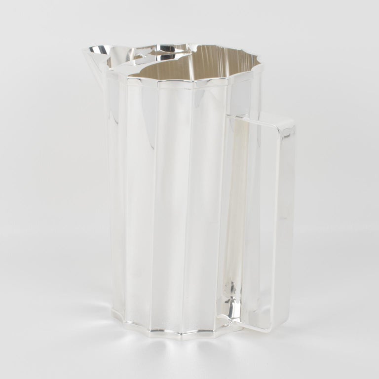 St James Brazil Modernist Twisted Silver Plate Barware Martini Cocktail ...