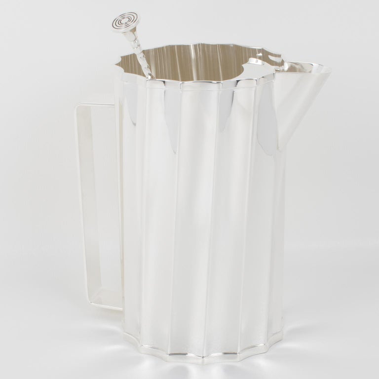 St James Brazil Modernist Twisted Silver Plate Barware Martini Cocktail ...