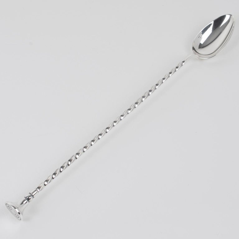 St James Brazil Modernist Twisted Silver Plate Barware Martini Cocktail ...