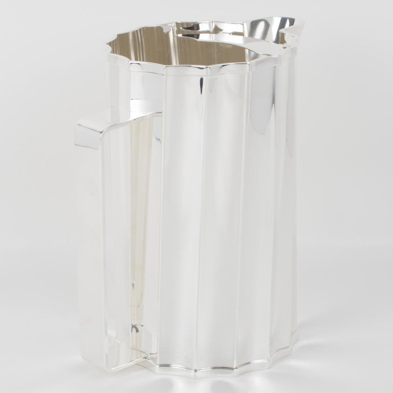 St James Brazil Modernist Twisted Silver Plate Barware Martini Cocktail ...