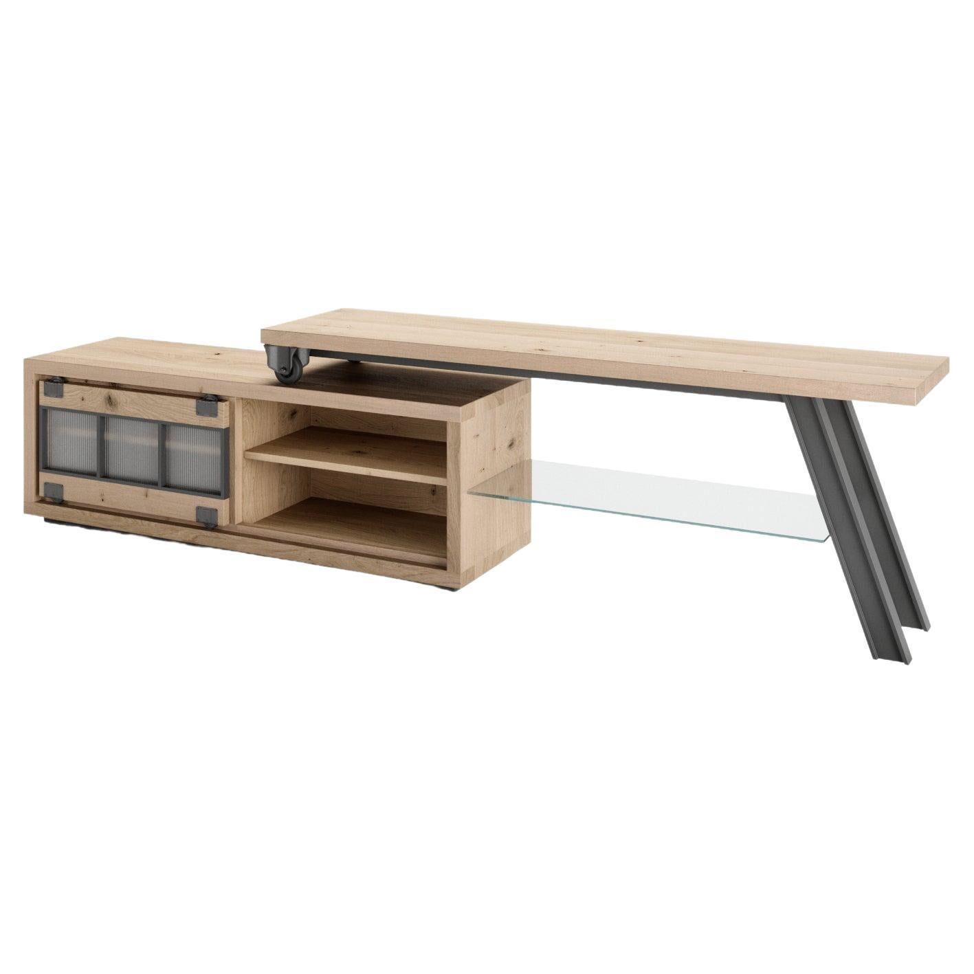 Slide Tv Stand 2 Doors 1 Niche For Sale at 1stDibs