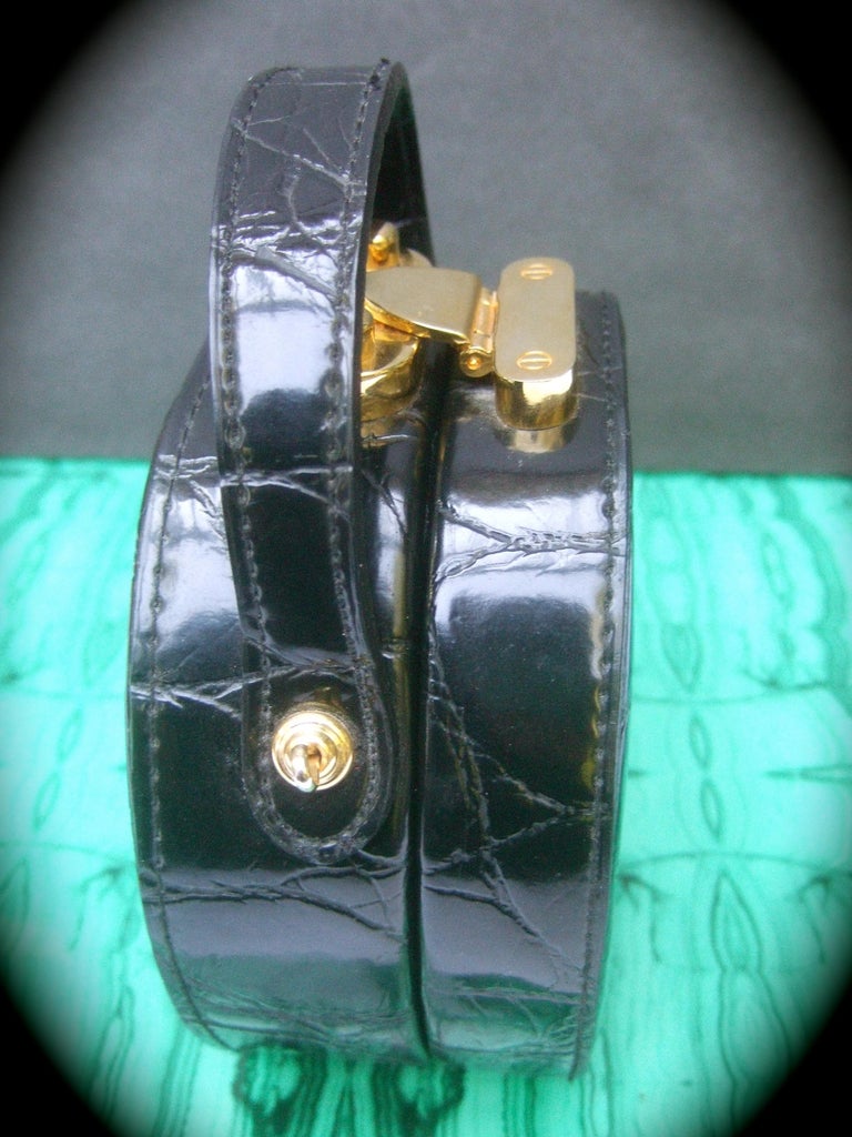 St John Embossed Black Vinyl Diminutive Size Handbag- Shoulder Bag c ...