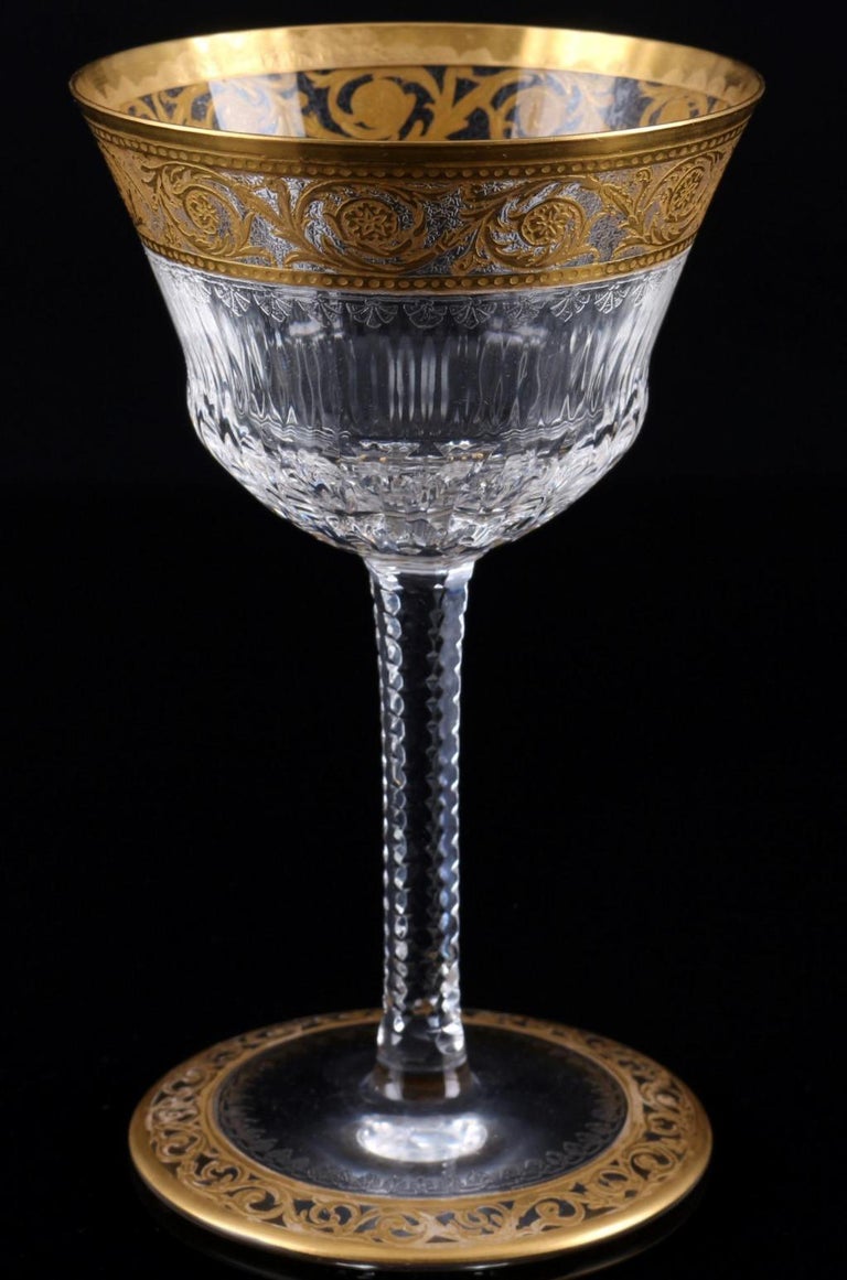 St. Louis Thistle Gold Wine and Sherry Glass For Sale at 1stDibs