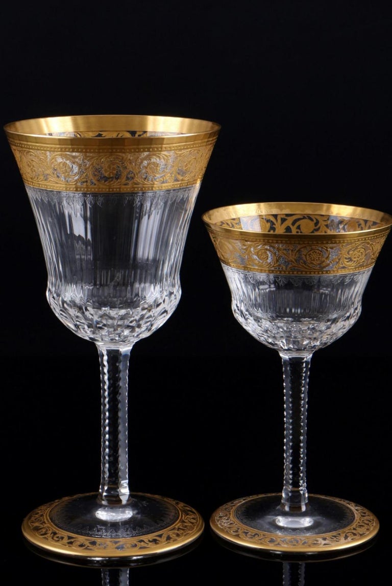 St. Louis Thistle Gold Wine and Sherry Glass For Sale at 1stDibs