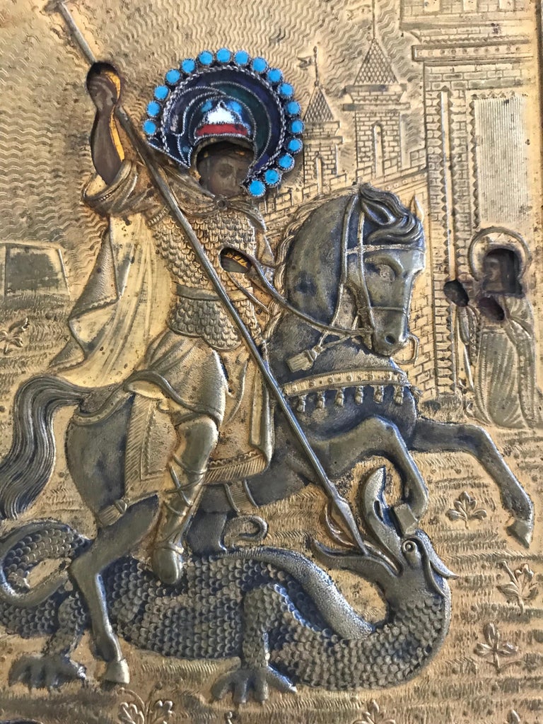 Antique Icon St George For Sale at 1stDibs