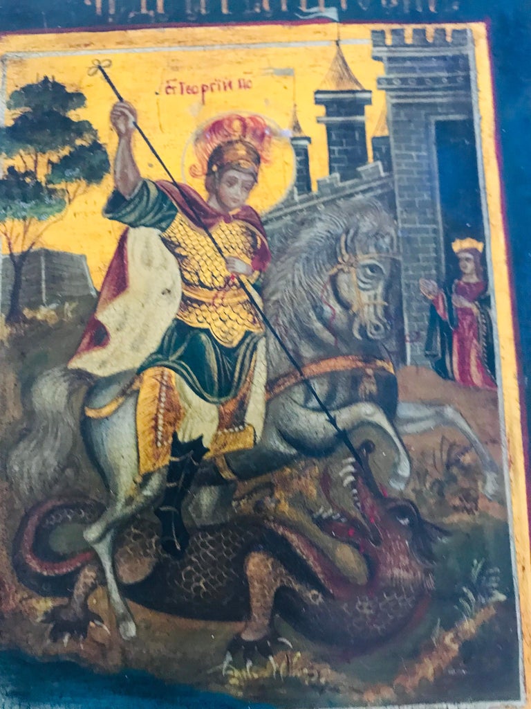 Antique Icon St George For Sale at 1stDibs