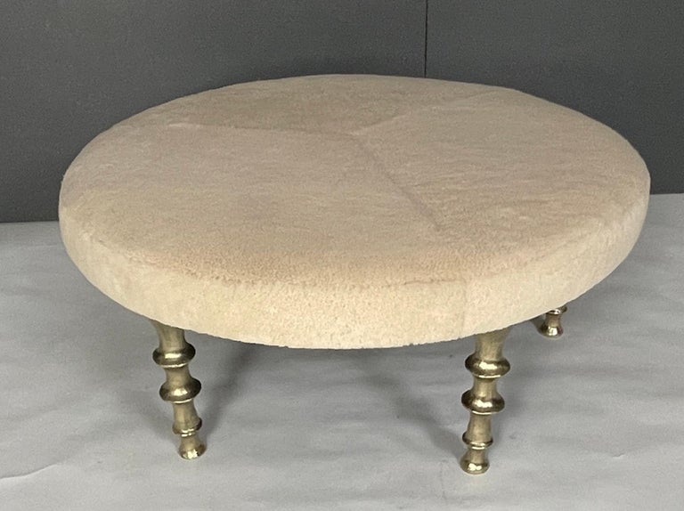 St Paul Ottoman, Gold Bronze Legs For Sale at 1stDibs