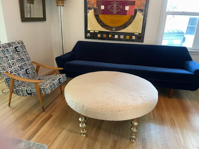 St Paul Ottoman, Gold Bronze Legs For Sale at 1stDibs